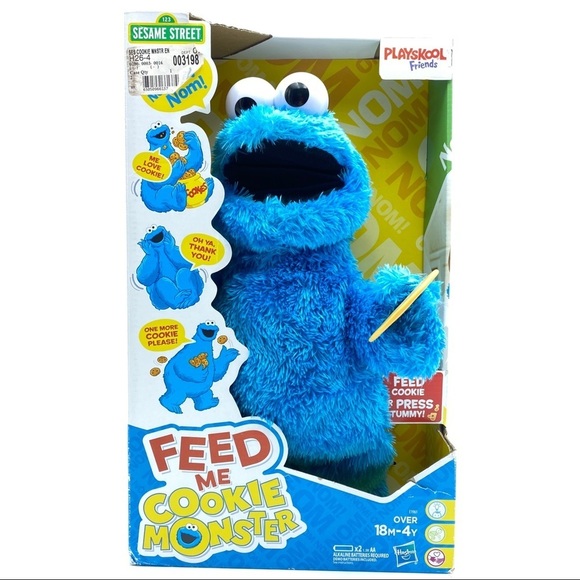 Hasbro | Toys | New Feed Me Cookie Monster Sesame Street Playskool ...